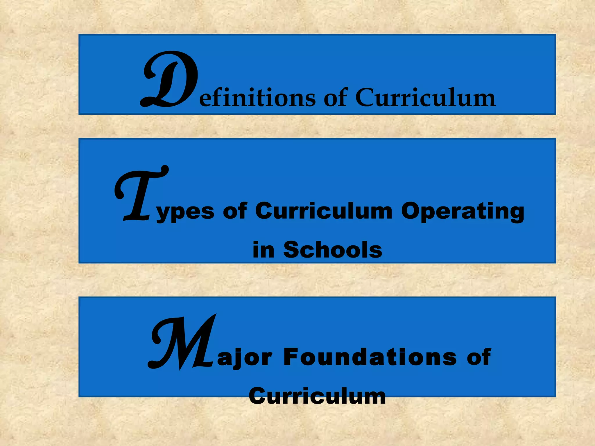 Curriculum | PPT