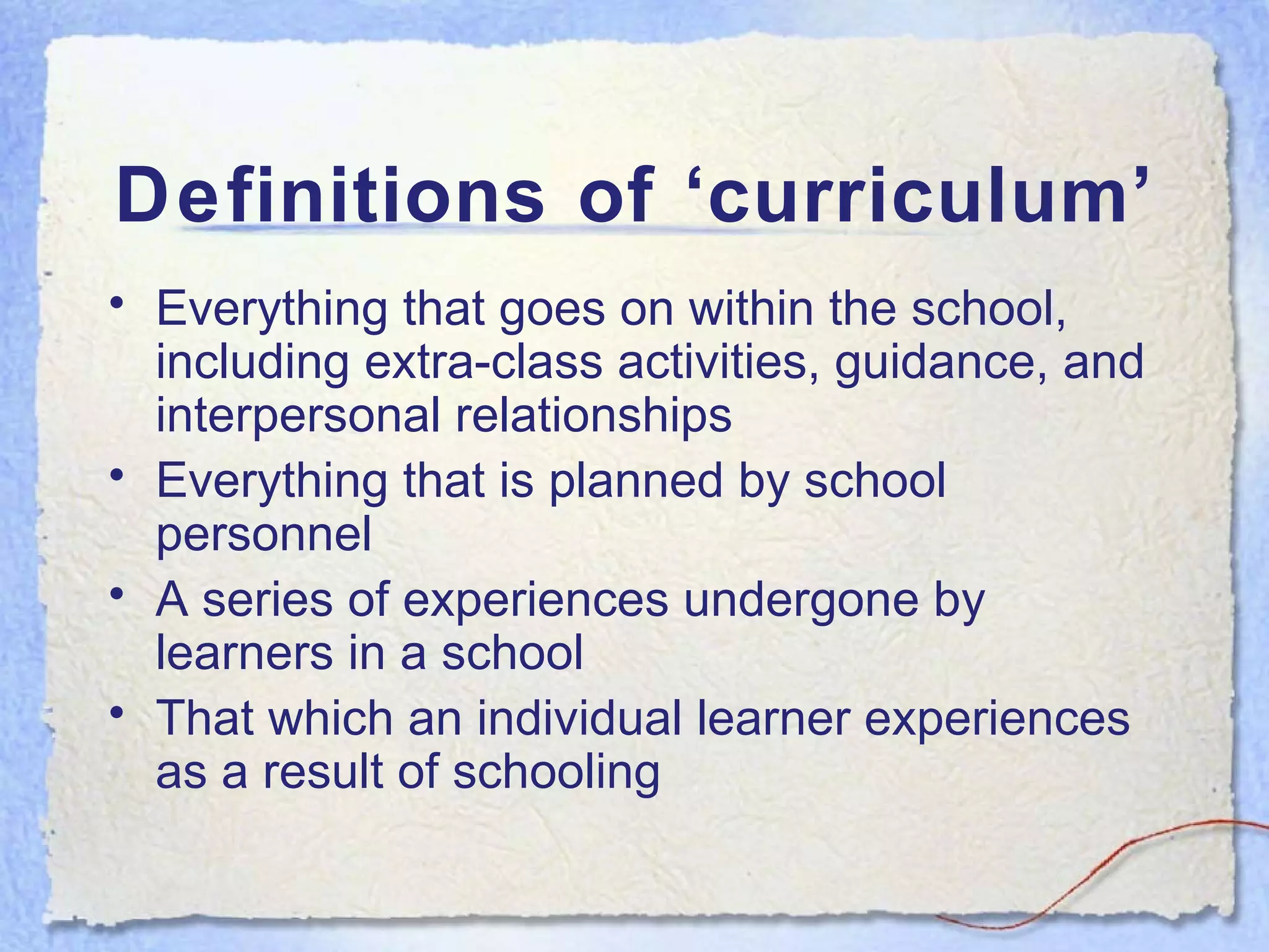Curriculum | PPT