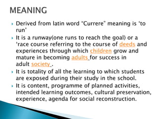 Curriculum- Basic Concept | PDF