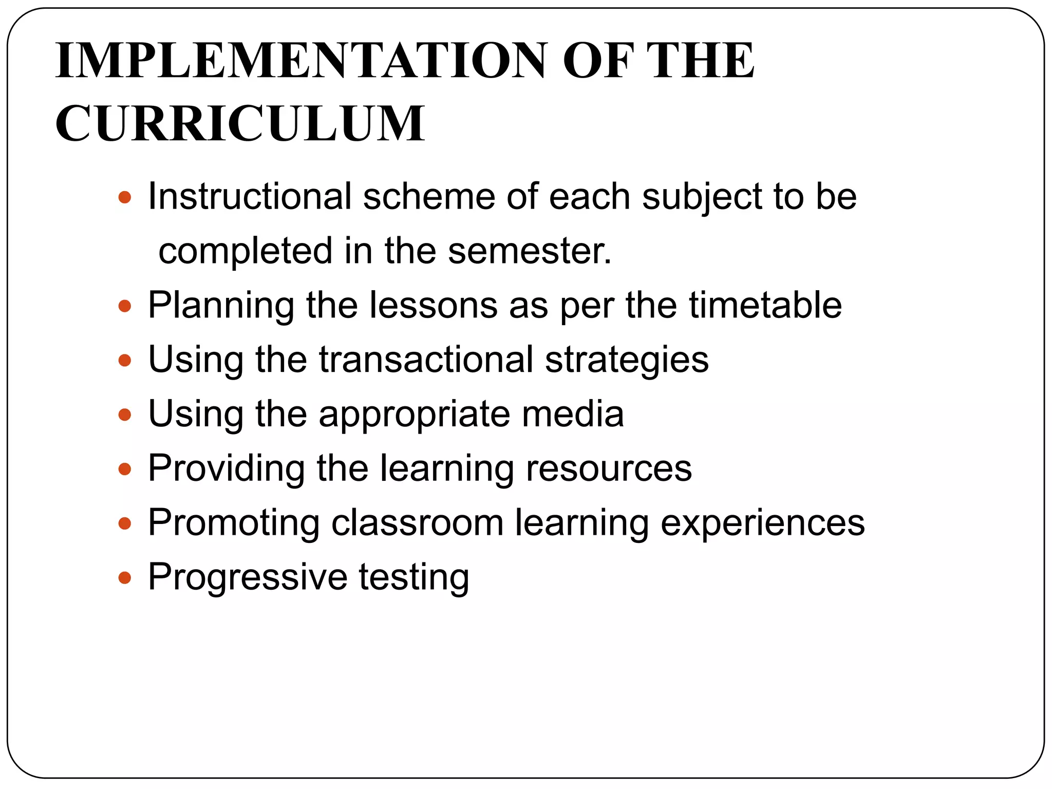 Curriculum | PPTX