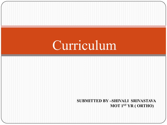 Curriculum | PPTX