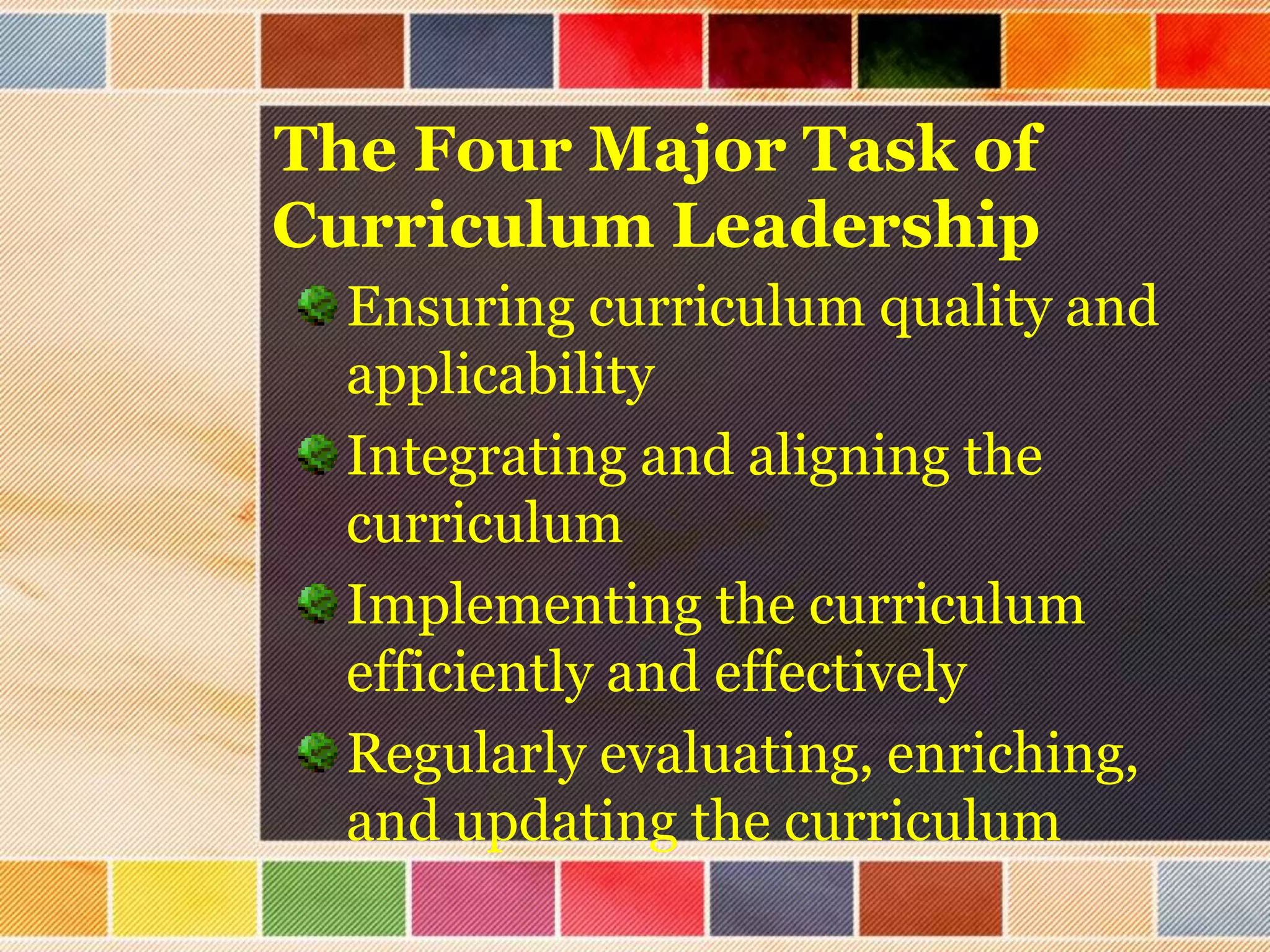 Curriculum Leadership | PPTX
