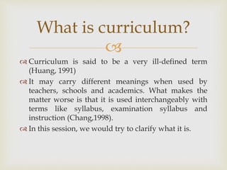 Curriculum & INSTRUCTION DEFINED | PPTX