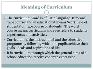 Curriculum development | PPTX