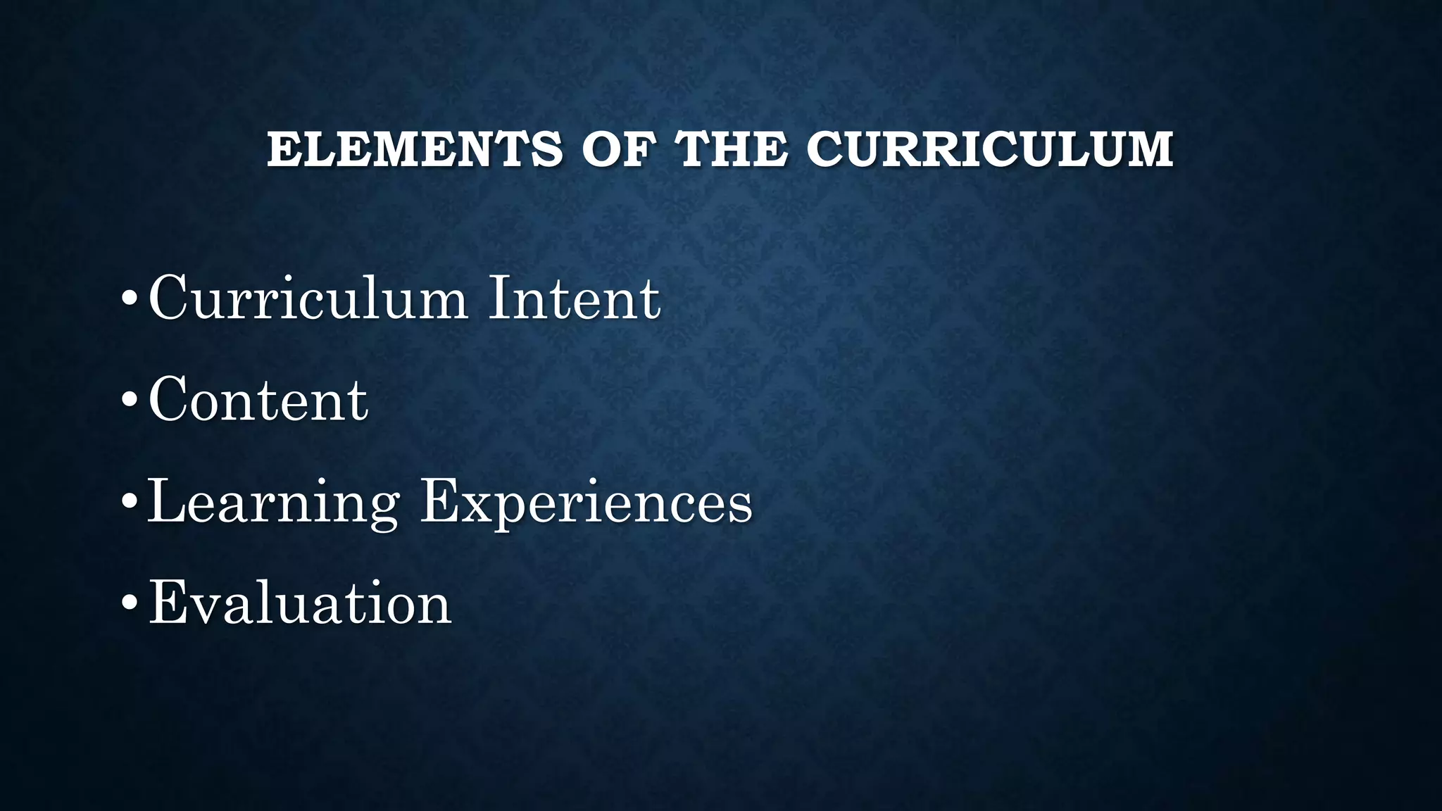 Curriculum | PPTX
