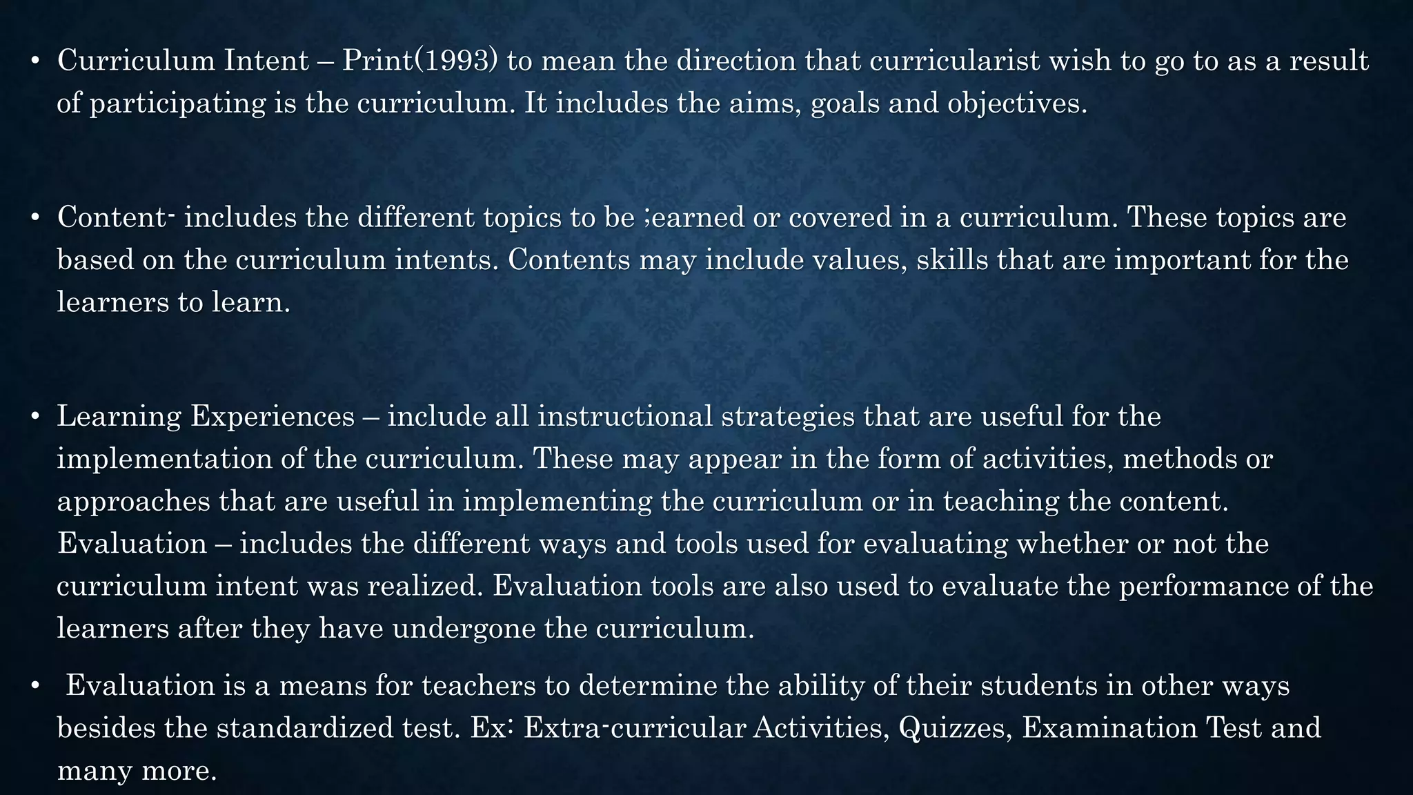 Curriculum | PPTX