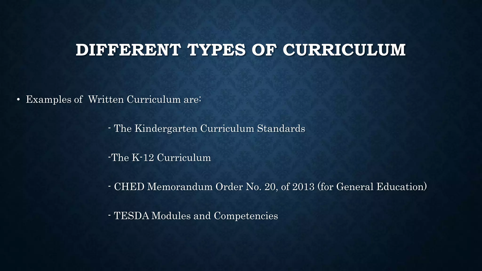 Curriculum | PPTX
