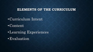 Curriculum | PPTX