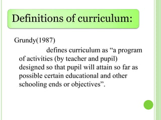 Curriculum | PPTX
