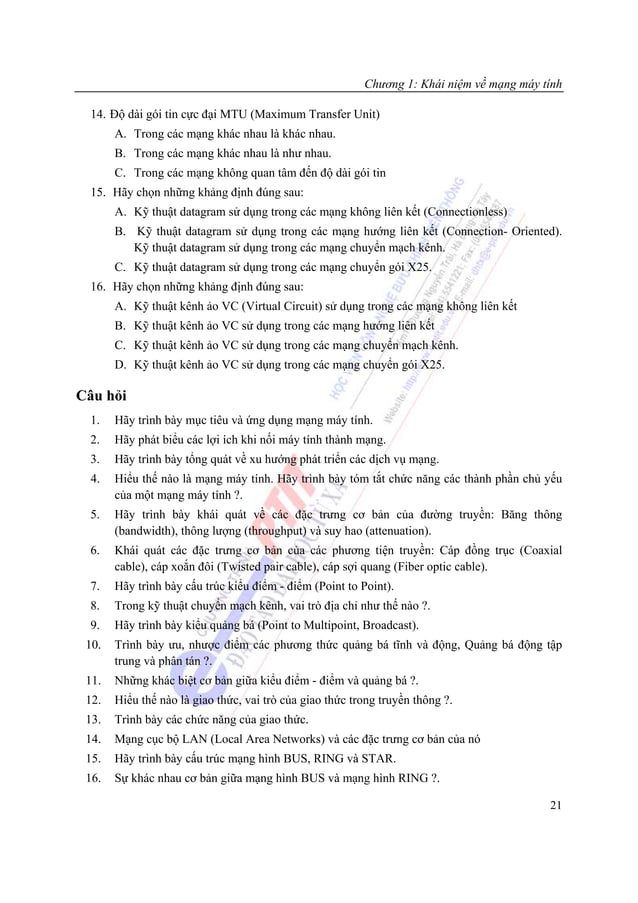 Giáo trình mạng máy tính PTIT | PDF