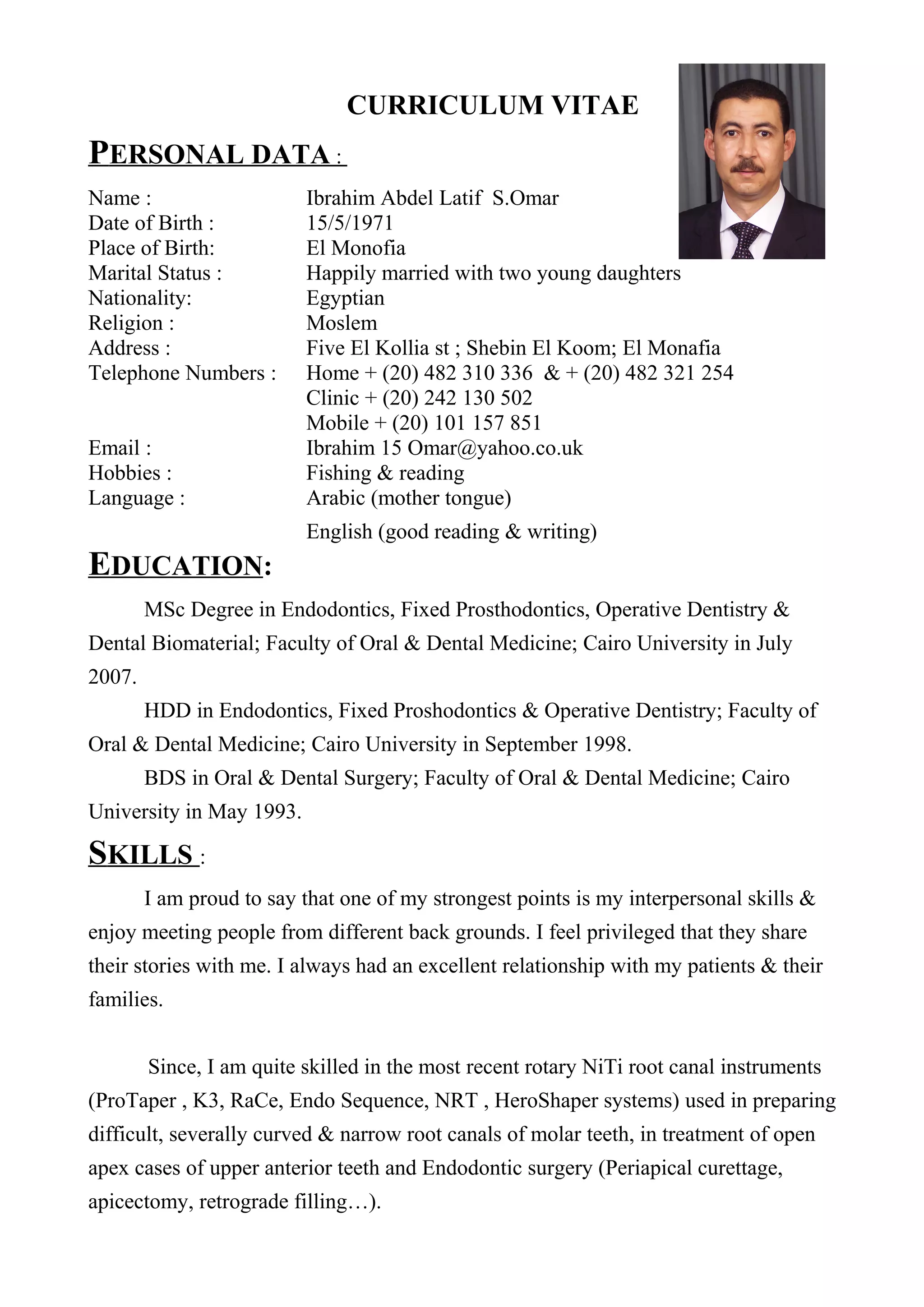 Curriculum vita1 | PDF