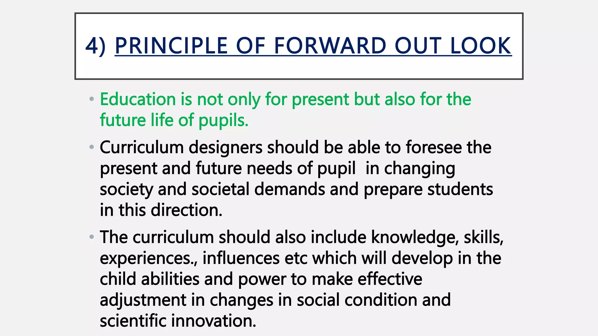 Curriculum and its principles | PPTX