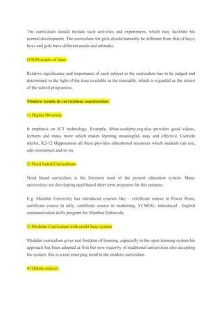 Principles of curriculum constructions | PDF