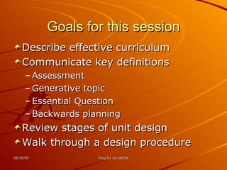 Intro to Curriculum Design | PPT