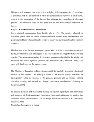 Curriculum development | PDF