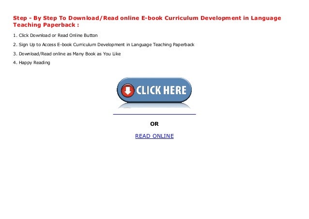 E-book Curriculum Development in Language Teaching Paperback E-book Curriculum Development in Language Teaching Paperback