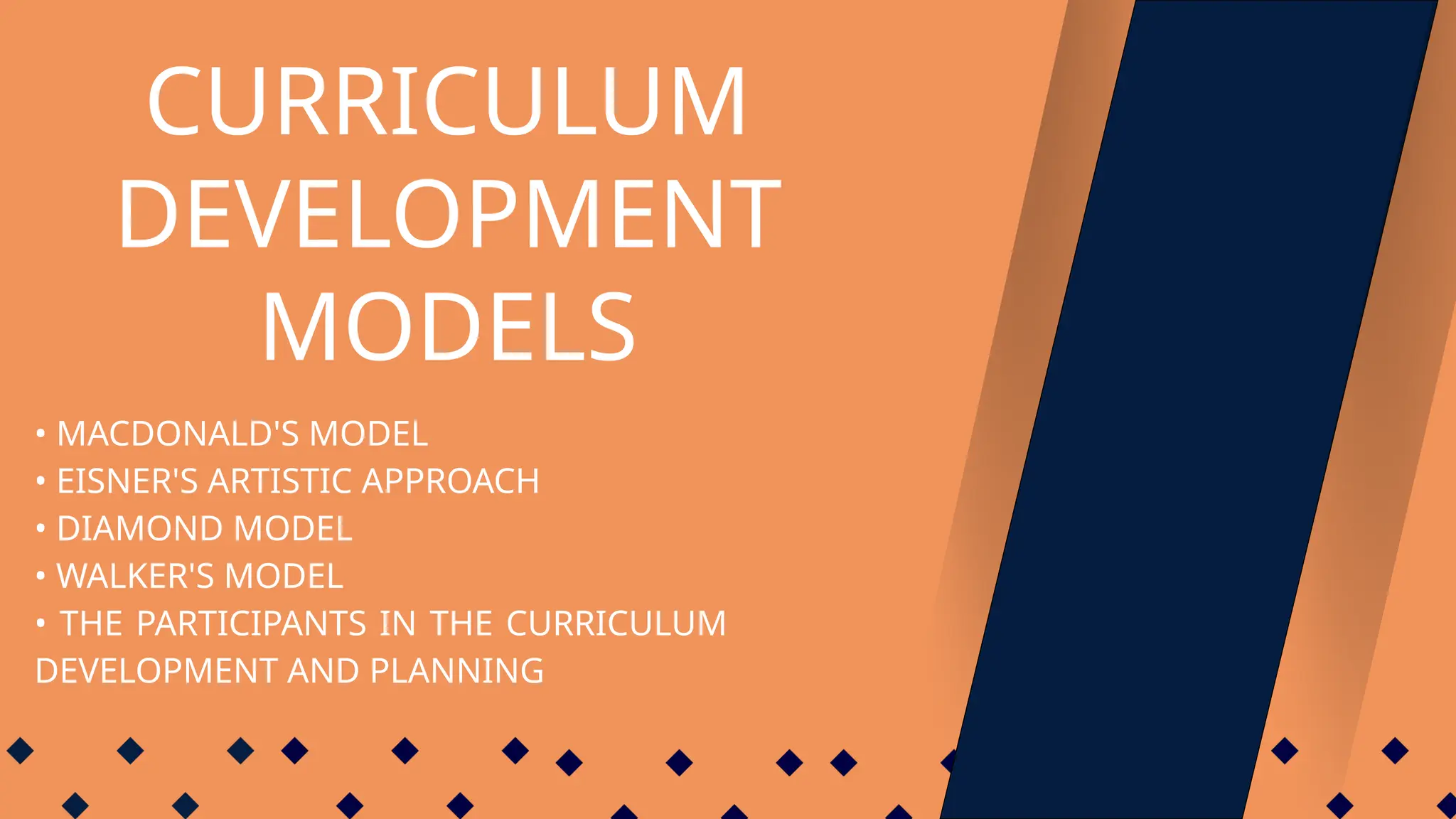 CURRICULUM DEVELOPMENT MODELS GUIDE FOR EDUCATIONAL PROGRAMS OR COURSES ...