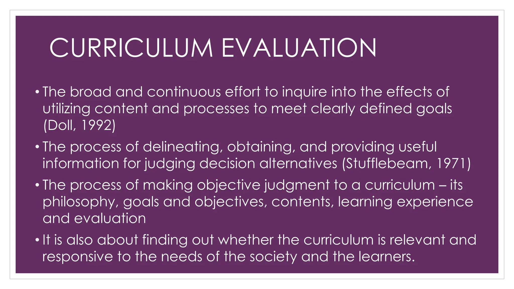 CURRICULUM - EVALUATION.Chapter - 6.pptx
