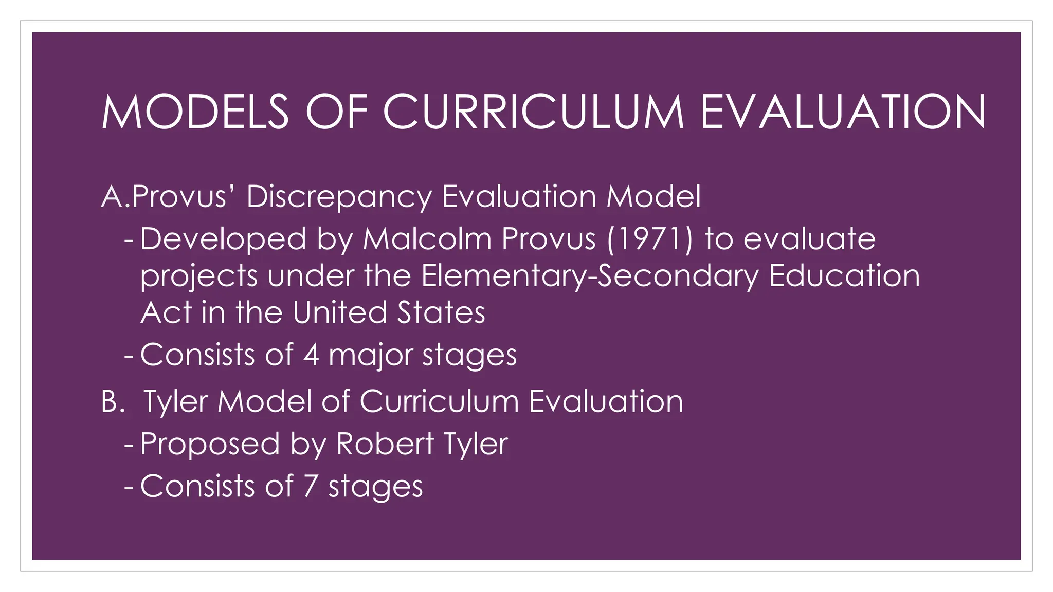 CURRICULUM - EVALUATION.Chapter - 6.pptx