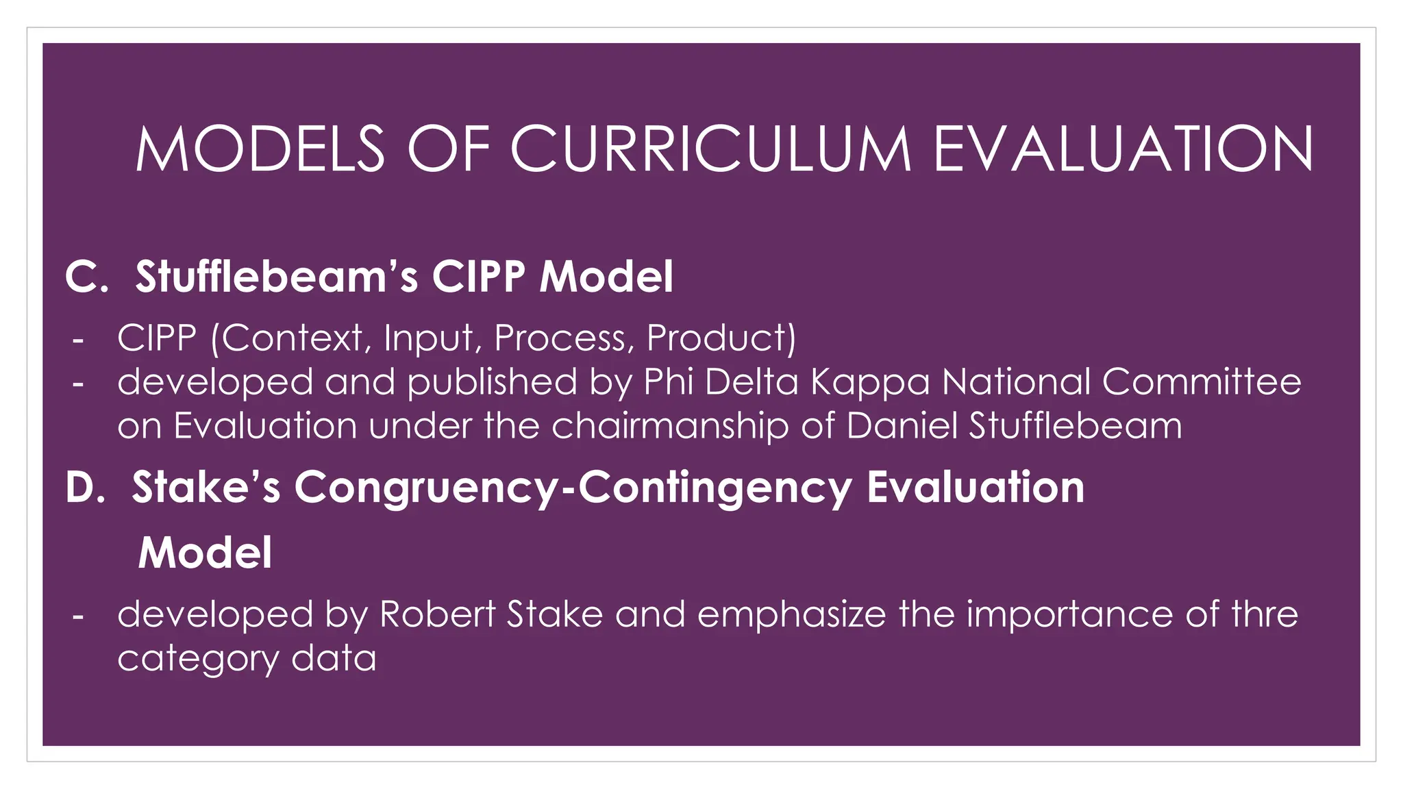 CURRICULUM - EVALUATION.Chapter - 6.pptx
