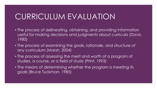 CURRICULUM - EVALUATION.Chapter - 6.pptx