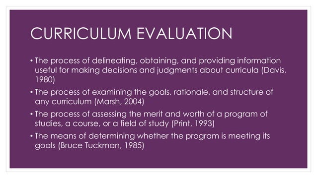 CURRICULUM - EVALUATION.Chapter - 6.pptx