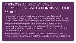 CURRICULUM - EVALUATION.Chapter - 6.pptx