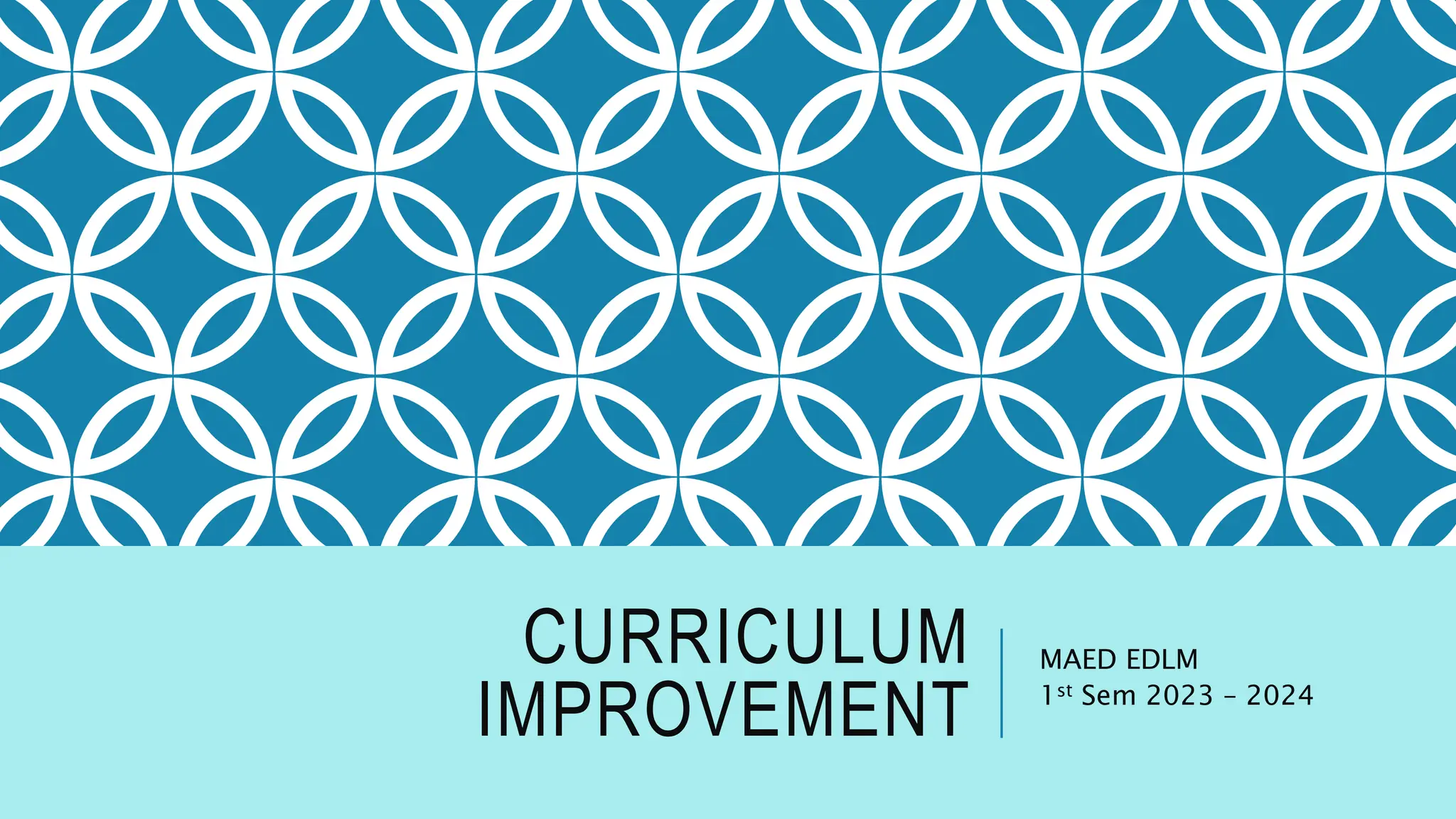Curriculum-improvement - Education Course | PPTX