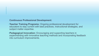 Curriculum-improvement - Education Course | PPTX