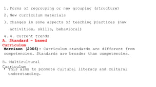 the Curriculum Innovation in the context of education | PPTX