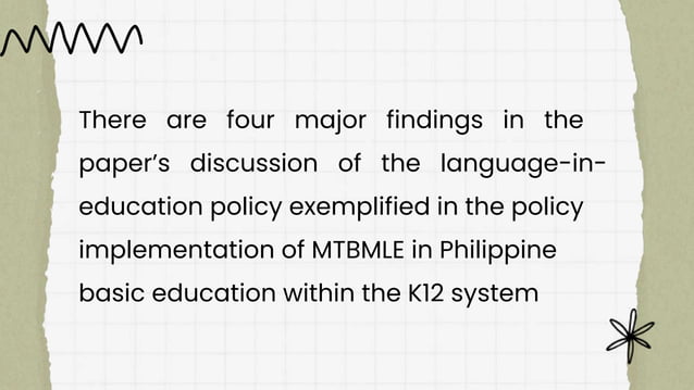 Gaps, Issues and Challenges in the Implementation of Mother Tongue ...