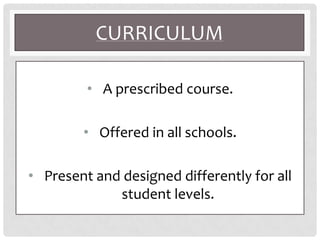 An Introduction to the Curriculum | PPTX