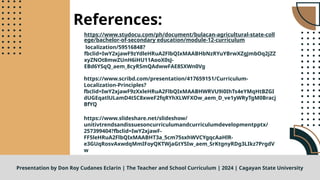 CURRICULUM-LOCALIZATION. TOPIC IN THIS SECTOR | PPT