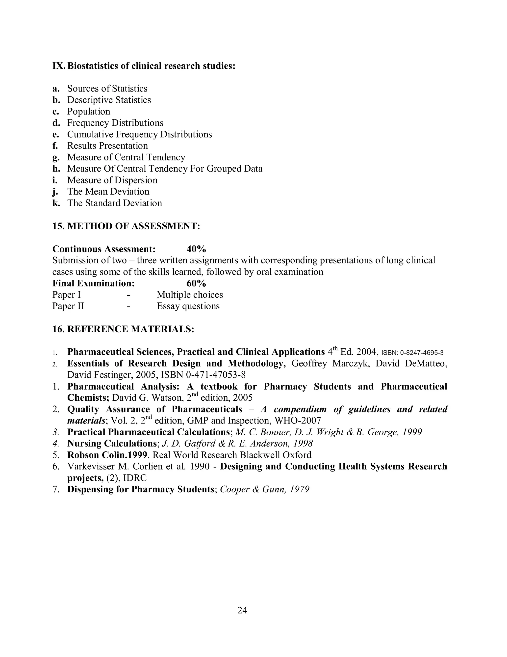 Curriculum mc pharm-unza - finalcopy | PDF