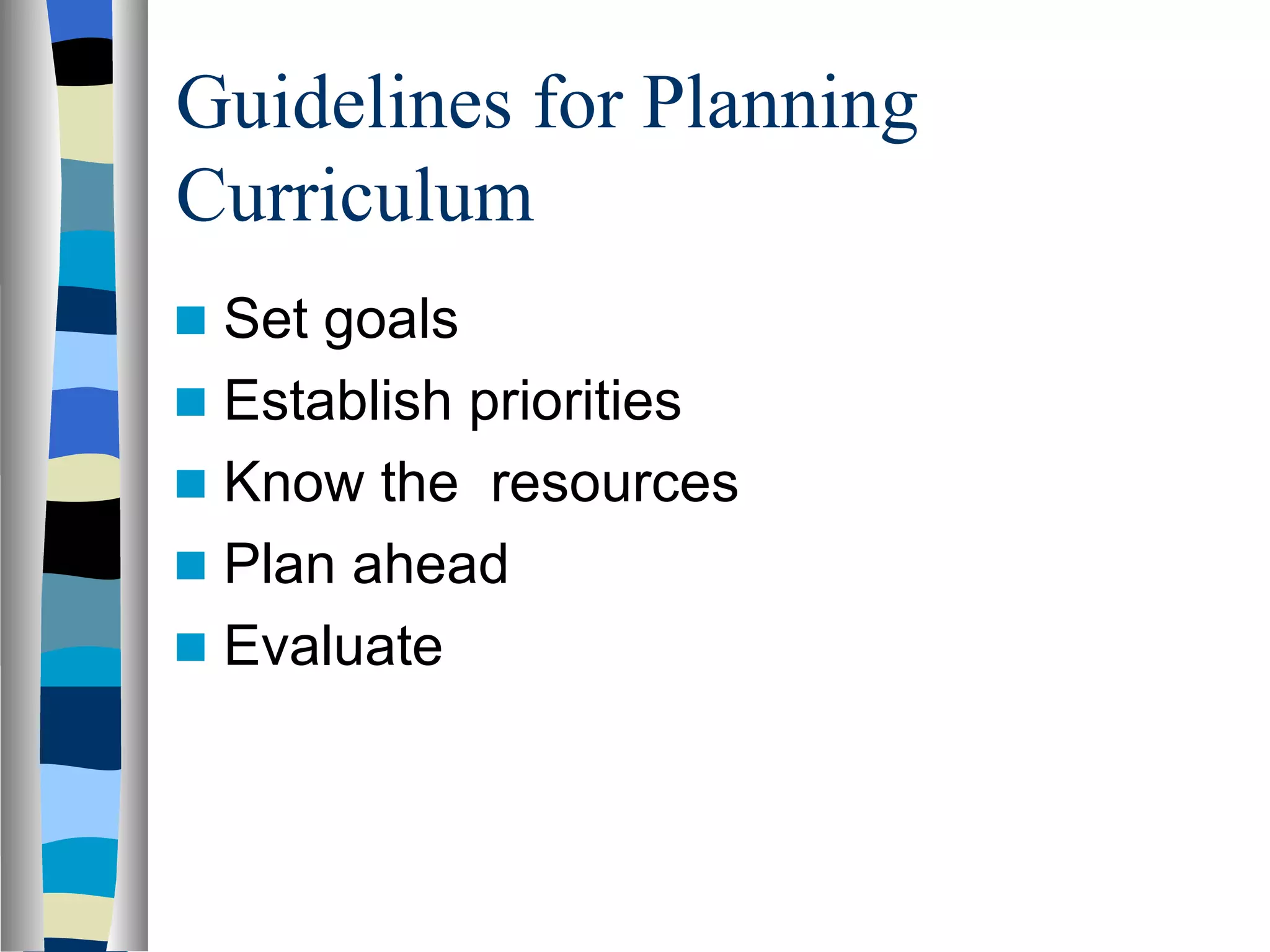 Curriculum Planning | PPT