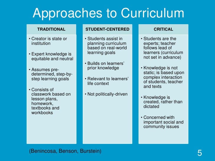 Curriculum - What the Experts Have to Say