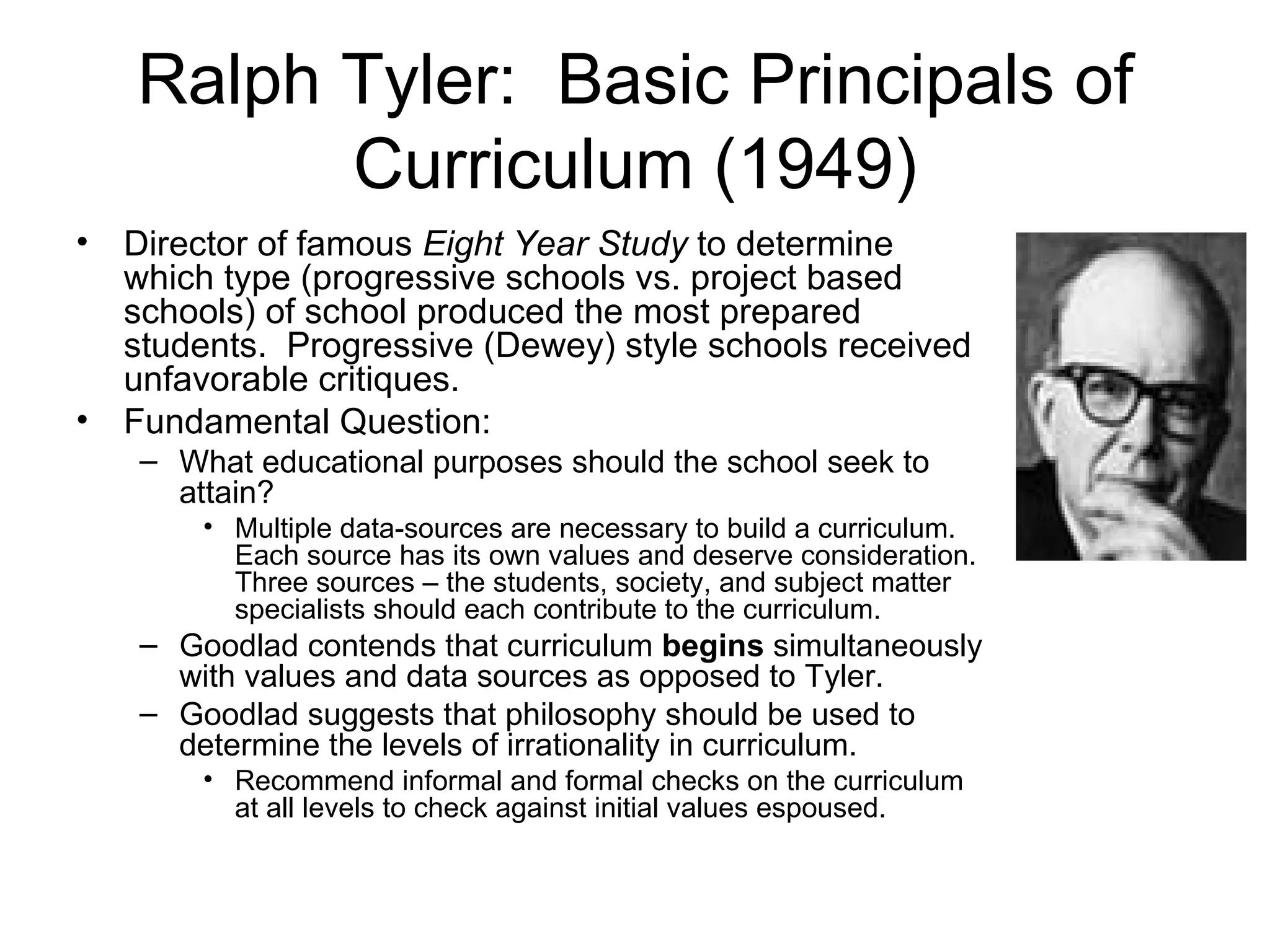 John Goodlad's Contribution to American Curriculum | PPT
