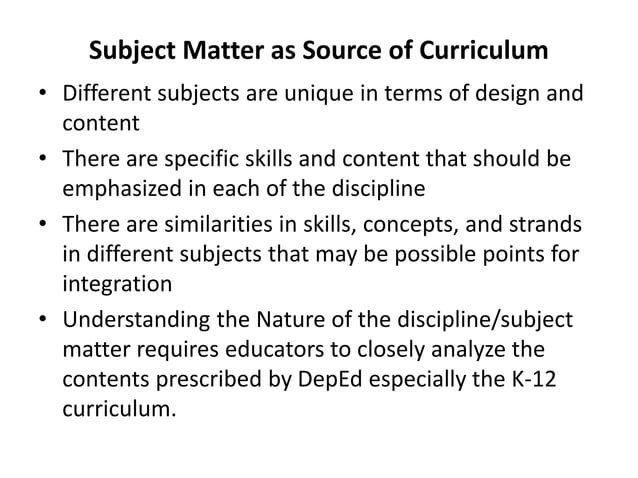 CURRICULUM-SOURCES-AND-INFLUENCES.pptx | Professional School ...