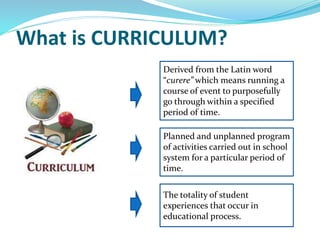 Curriculum types, definition and elements jerralyn c. alva | PPTX