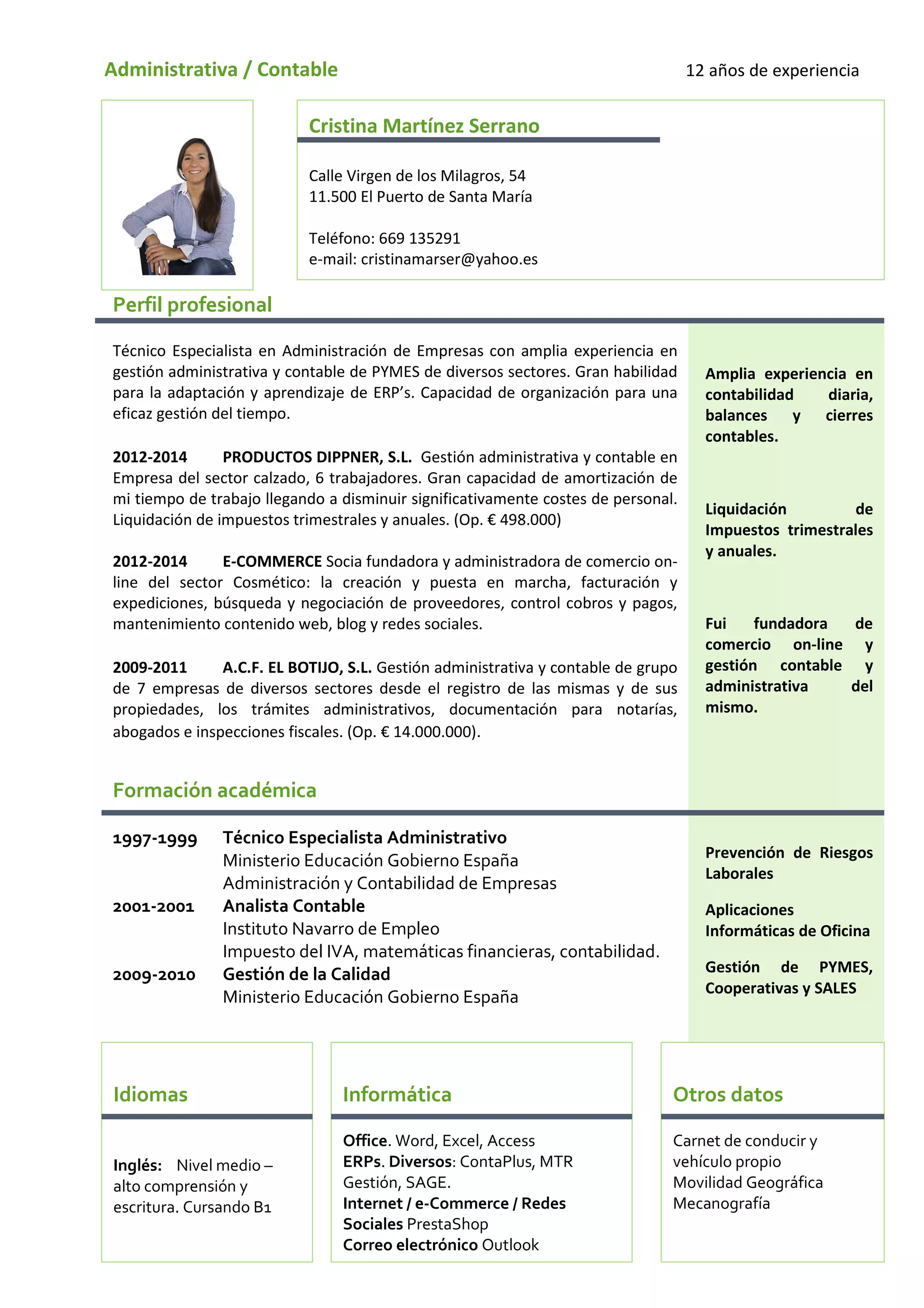 Curriculum vitae-cristina 2015 | PDF