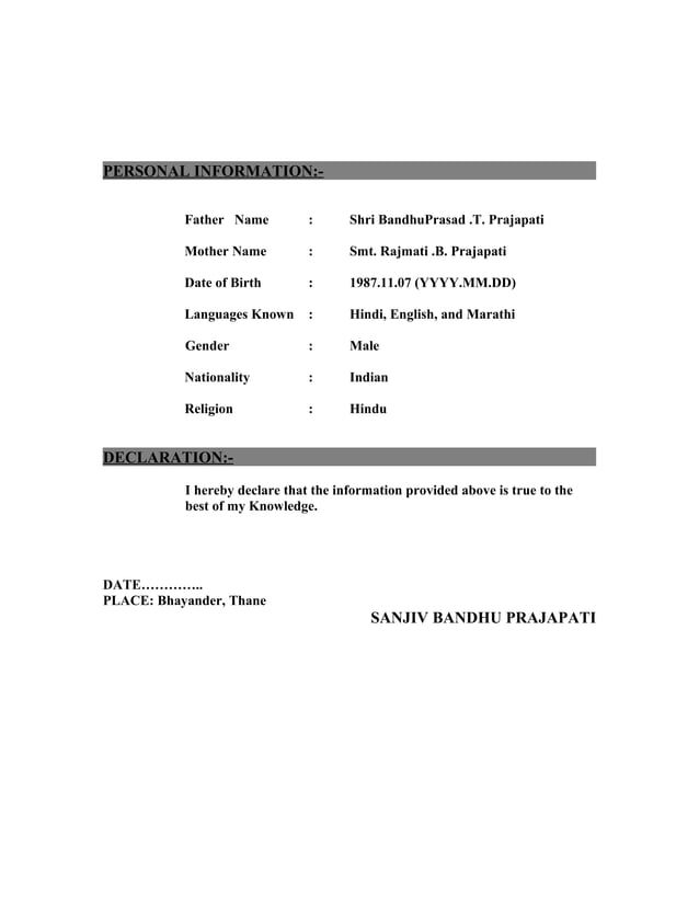 Curriculum vitae(trainee web,php and java developer) | PDF