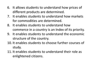 Curriculum in Commerce | PPTX