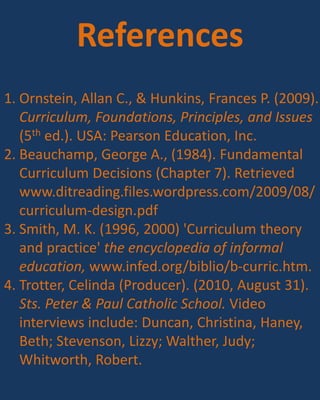 Curriculum: Foundation, Principles and Issues | PPSX