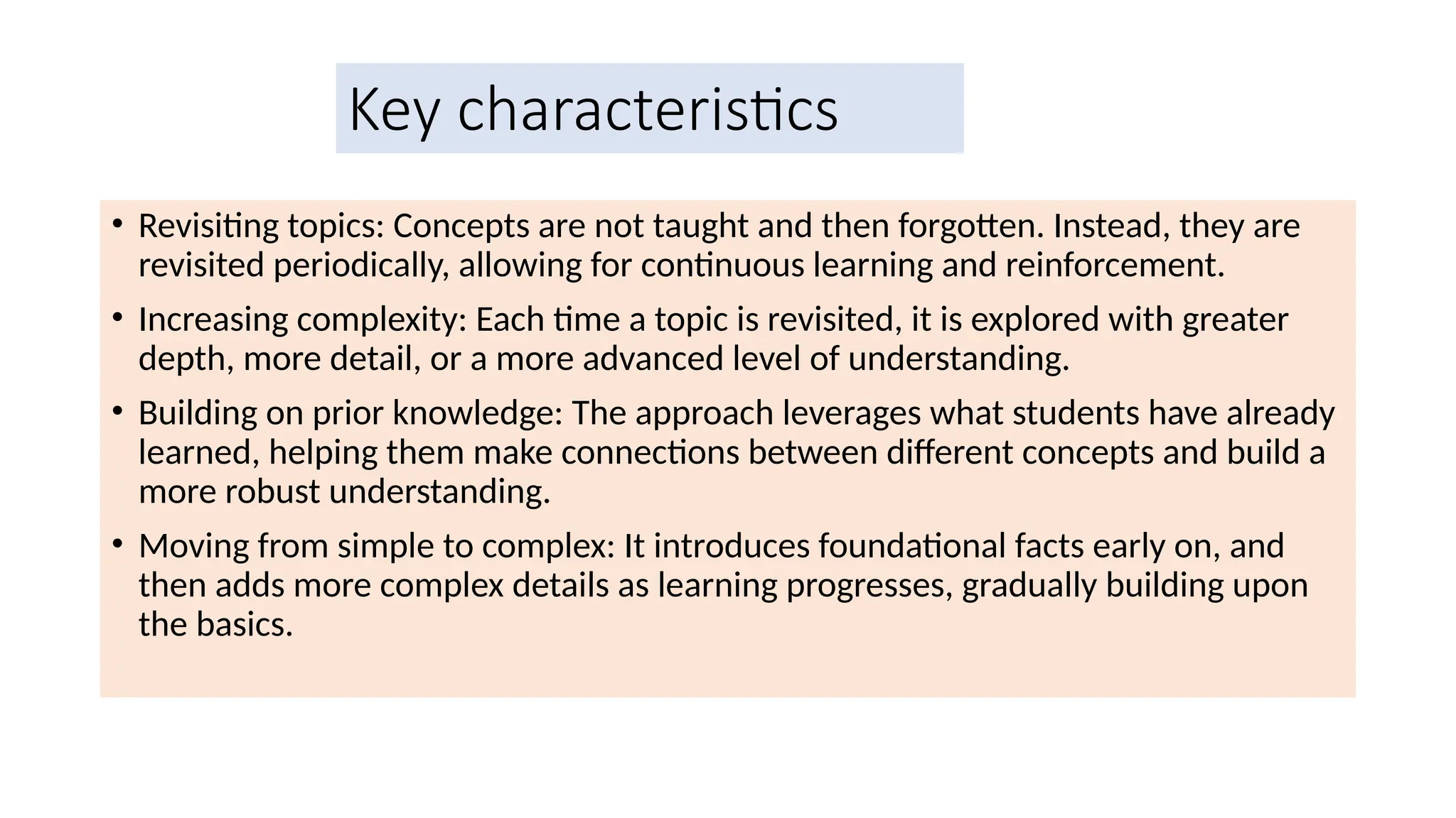 Approaches in curriculum concentric spiral pptx | PPTX
