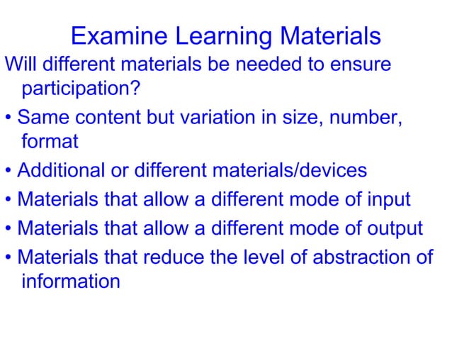 Curriculum Adaptation.ppt | Special Education | Education
