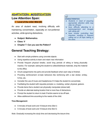 Curriculum adaptation (intellectual disability) | PDF