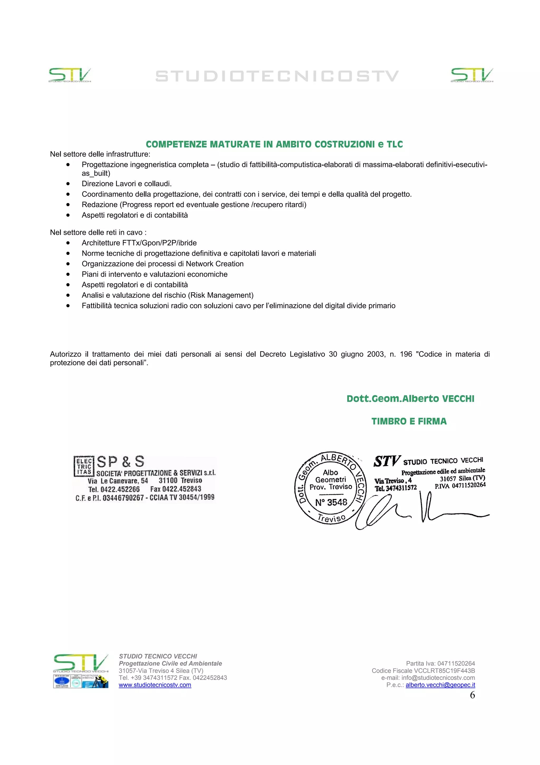 Curriculum alberto vecchi porfolio lavori | PDF