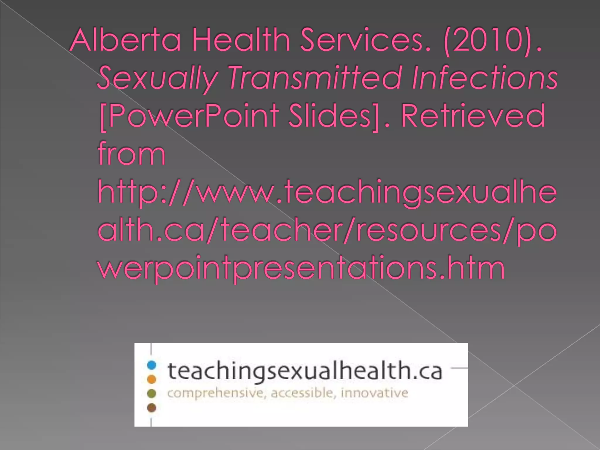 Sexual Health Resources Ppt
