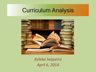 Curriculum analysis | PPTX