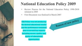 education policies and development in pakistan 1947 to 2009 | PPTX
